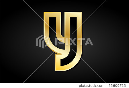 Y gold golden letter logo icon design - Stock Illustration [33609713 ...