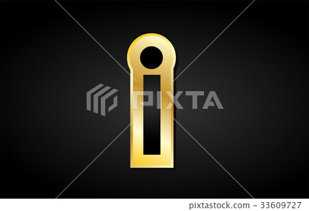 I gold golden letter logo icon design - Stock Illustration [33609727 ...