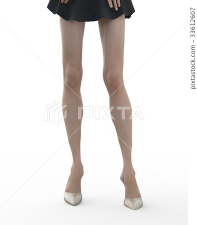 Leg care image Pretty female legs perming3DCG... - Stock Illustration ...