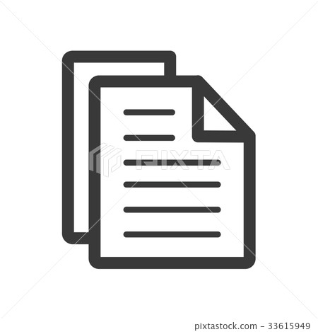 office two paper line icon - Stock Illustration [33615949] - PIXTA