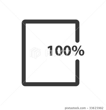 office 100 percent paper line icon - Stock Illustration [33615982] - PIXTA