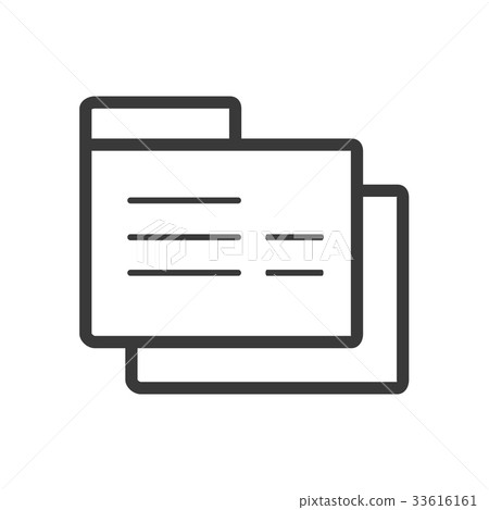 Folders icons line style - Stock Illustration [33616161] - PIXTA