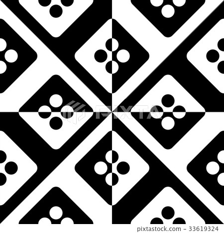 Seamless Square, Triangle and Circle Pattern - Stock Illustration ...