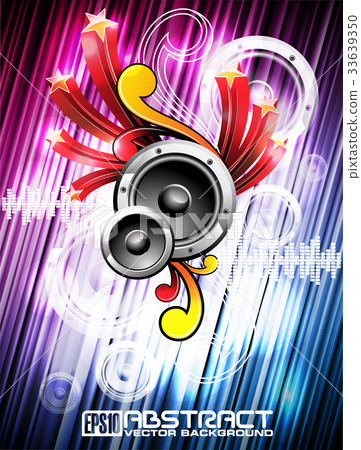 speaker and design elements - Stock Illustration [33639350] - PIXTA