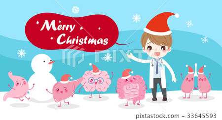 organ with merry christmas - Stock Illustration [33645593] - PIXTA