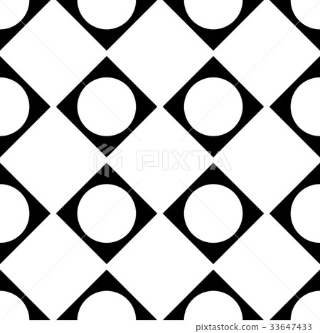 Seamless Square and Circle Pattern - Stock Illustration [33647433] - PIXTA