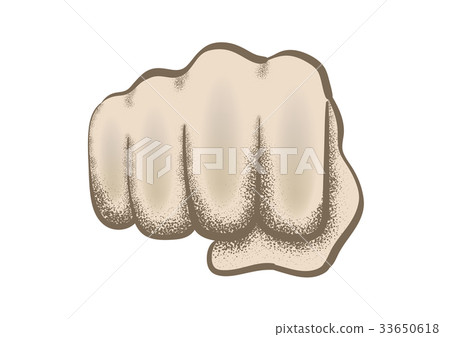 Retro hand sign punch - Stock Illustration [33650618] - PIXTA