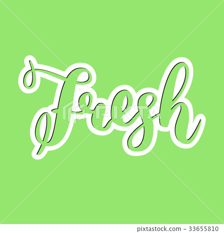 Fresh word hand lettering vector illustration - Stock Illustration ...