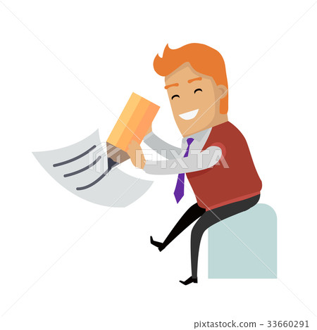 Writing a Letter Vector Concept in Flat Design - Stock Illustration ...