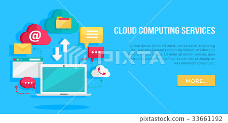 Cloud Computing Services Banner - Stock Illustration [33661192] - PIXTA
