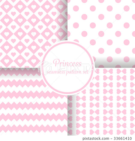 Little princess girl. Romantic pink theme with - Stock Illustration ...