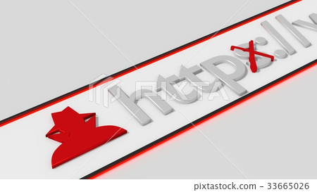 Insecure http internet connection browser bar - Stock Illustration ...