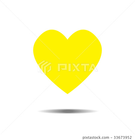 Yellow heart Icon Vector. Love symbol. Valentine's - Stock Illustration ...