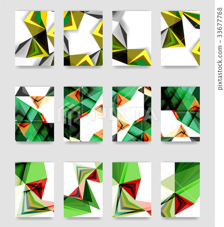 Minimal vector covers background set - Stock Illustration [33677768 ...