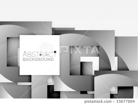 Squares geometric object in light 3d space - Stock Illustration ...