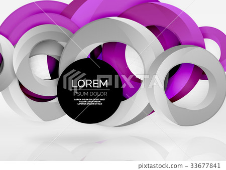 Modern 3d ring vector abstract background - Stock Illustration ...