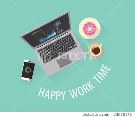 Happy work time, Have fun - Stock Illustration [33678176] - PIXTA