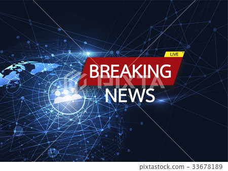 Breaking news live on world map connection - Stock Illustration ...