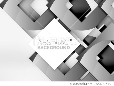 Squares geometric object in light 3d space - Stock Illustration ...
