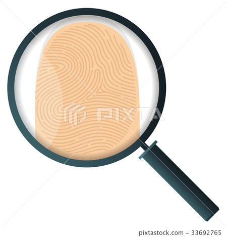 Magnifying Glass Fingerprint Magnifying Lens On Finger Print,