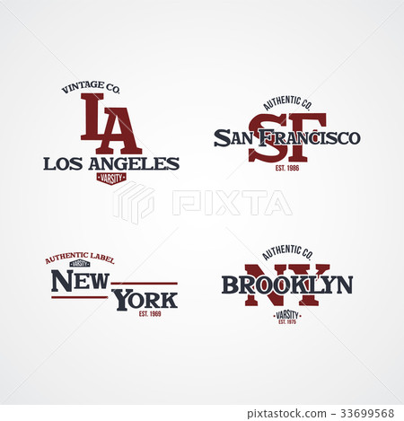 united states of america varsity badge - Stock Illustration [33699568 ...