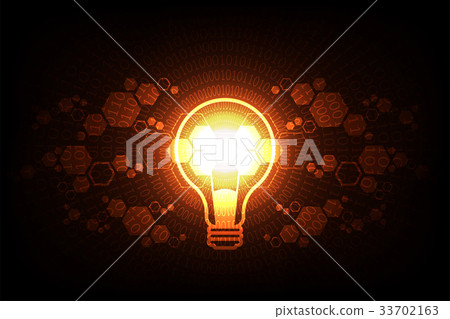 Vector technology light bulb design. - Stock Illustration [33702163 ...