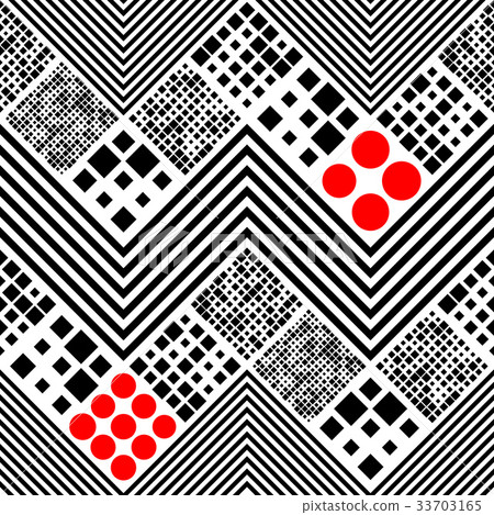 Seamless Square and Stripe Pattern - Stock Illustration [33703165] - PIXTA