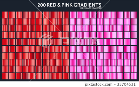 Red, pink chrome gradient set,pattern,template - Stock Illustration ...