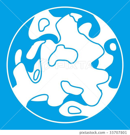 Small planet icon white - Stock Illustration [33707801] - PIXTA