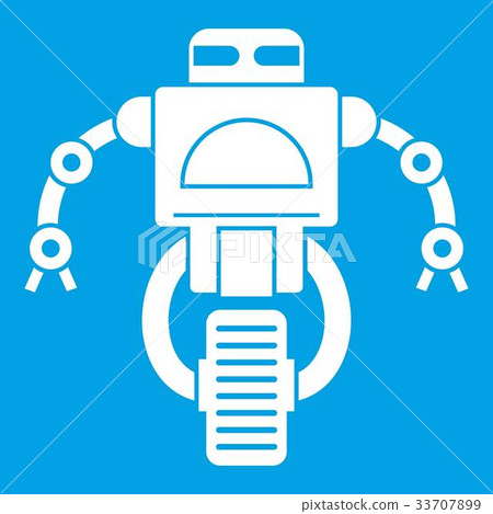 Machine robot icon white-插圖素材 [33707899] - PIXTA圖庫