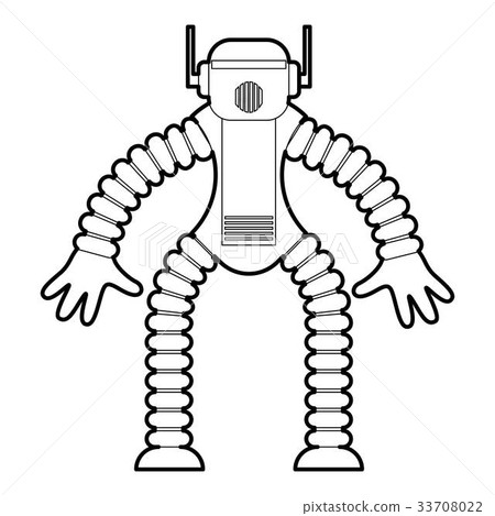 Robot monkey icon outline - Stock Illustration [33708022] - PIXTA