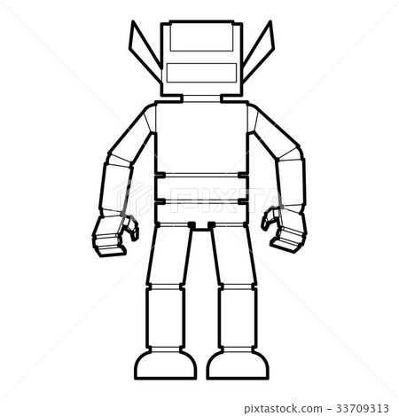 Humanoid robot icon outline - Stock Illustration [33709313] - PIXTA