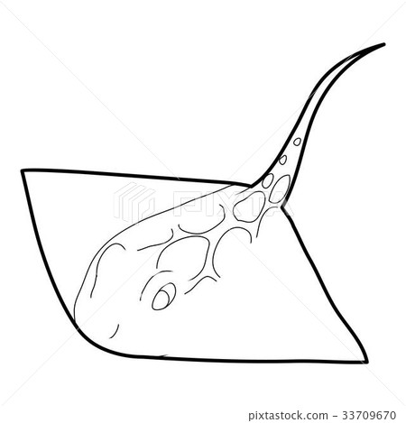 Stingray icon outline - Stock Illustration [33709670] - PIXTA
