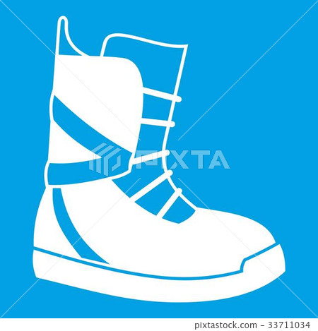 Boot for snowboarding icon white - Stock Illustration [33711034] - PIXTA