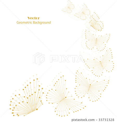 Geometric pattern with connected lines and dots. - Stock Illustration ...