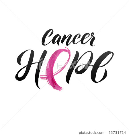 Vector Breast Cancer Awareness Calligraphy Poster - Stock Illustration ...