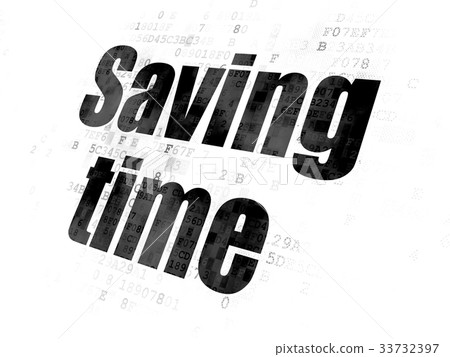Time concept: Saving Time on Digital background - Stock Illustration ...