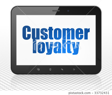 Advertising concept: Tablet Pc Computer with - Stock Illustration ...