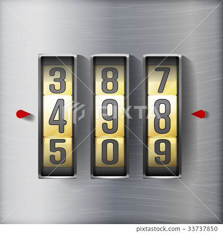 Combination Lock, Realistic Metal Vector - Stock Illustration [33737850 ...