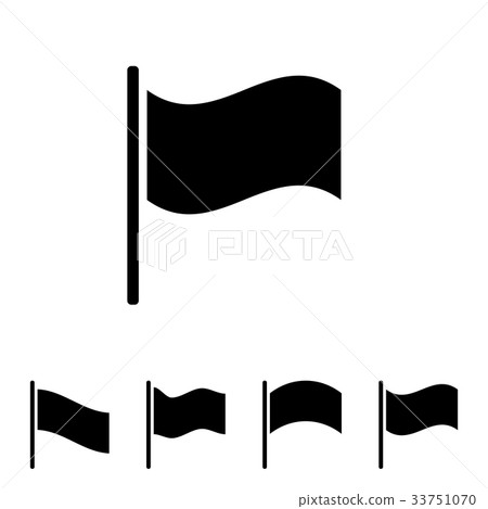 Black Flag Vector Icon - Stock Illustration [33751070] - PIXTA