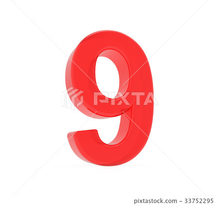 red number 9 - Stock Illustration [33752295] - PIXTA