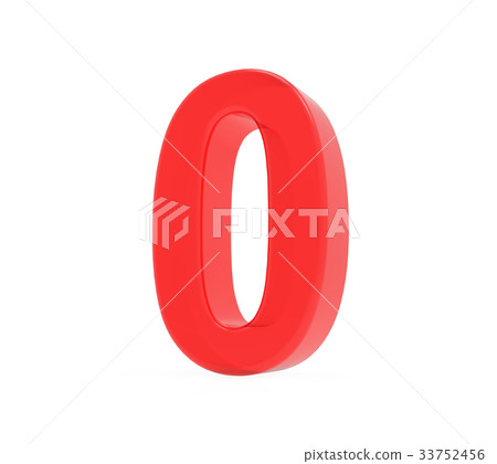 red number 0 - Stock Illustration [33752456] - PIXTA