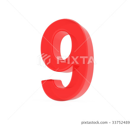 red number 9 - Stock Illustration [33752489] - PIXTA