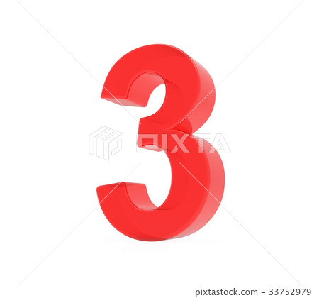 red number 3 - Stock Illustration [33752979] - PIXTA