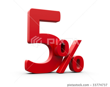Red five percent - Stock Illustration [33774737] - PIXTA