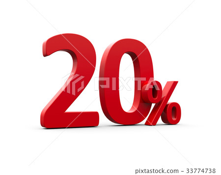 Red twenty percent - Stock Illustration [33774738] - PIXTA