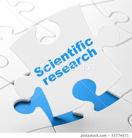 Science concept: Scientific Research on puzzle - Stock Illustration ...