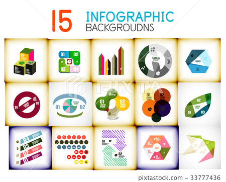 Set of infographic backgrounds - Stock Illustration [33777436] - PIXTA