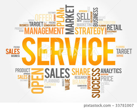 SERVICE word cloud-插圖素材 [33781007] - PIXTA圖庫