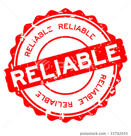 Grunge red reliable round rubber seal stamp - Stock Illustration ...
